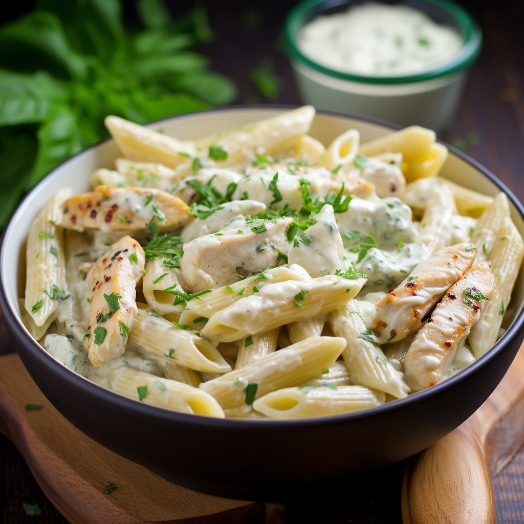 Hearty Penne Rigate Chicken Alfredo | BLOOM HEARTY
