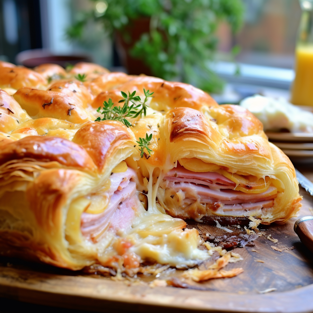 Hearty Ham & Swiss Pastry Bake | BLOOM HEARTY