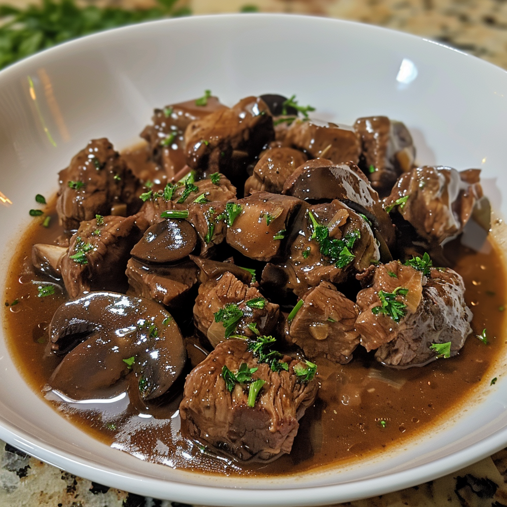 Hearty Beef Tips in Red Wine Sauce | BLOOM HEARTY